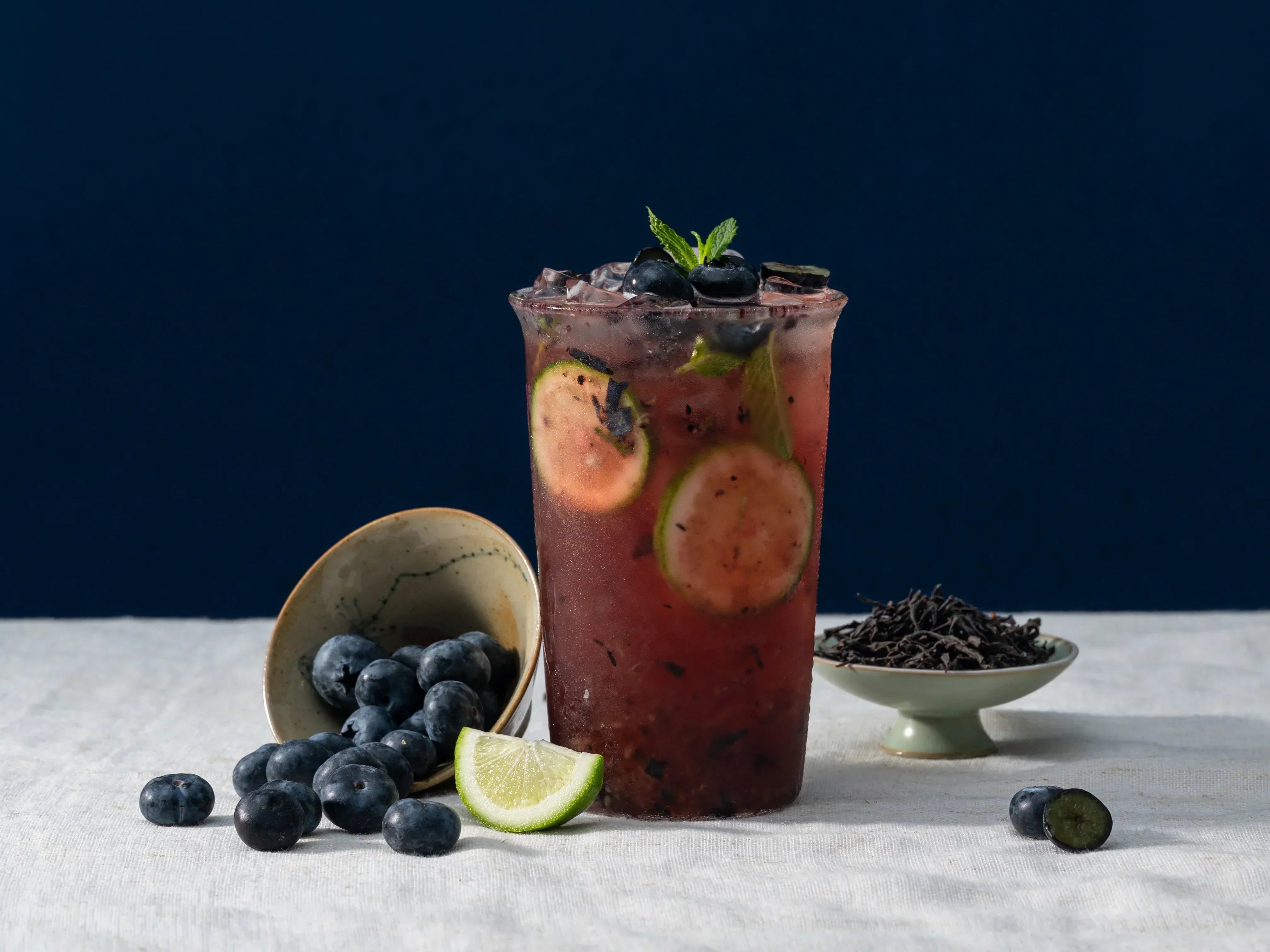 ICED TEA | Lime Mint Blueberry Golden Peony Tea – Seven Teahouse